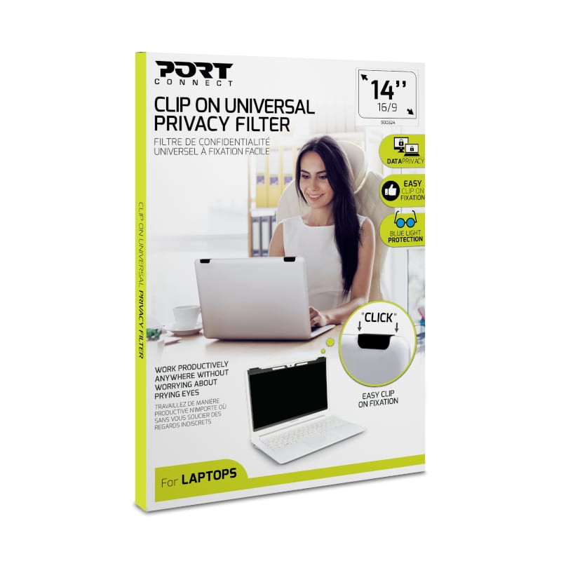 Port Connect 2D Clip On Universal Privacy Filter 14" - Syntech