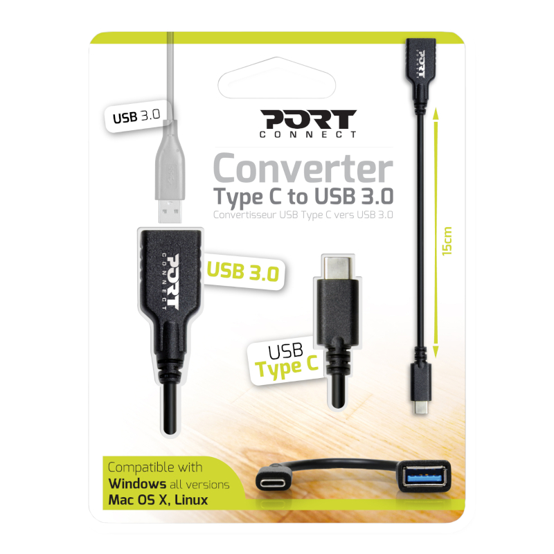 Port Type-C to USB3.0 15cm Adapter - Syntech
