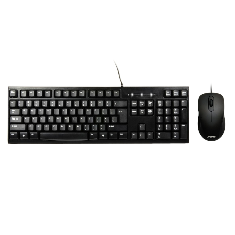 Port Design COMBO Wired Mouse + Keyboard - Black - Syntech