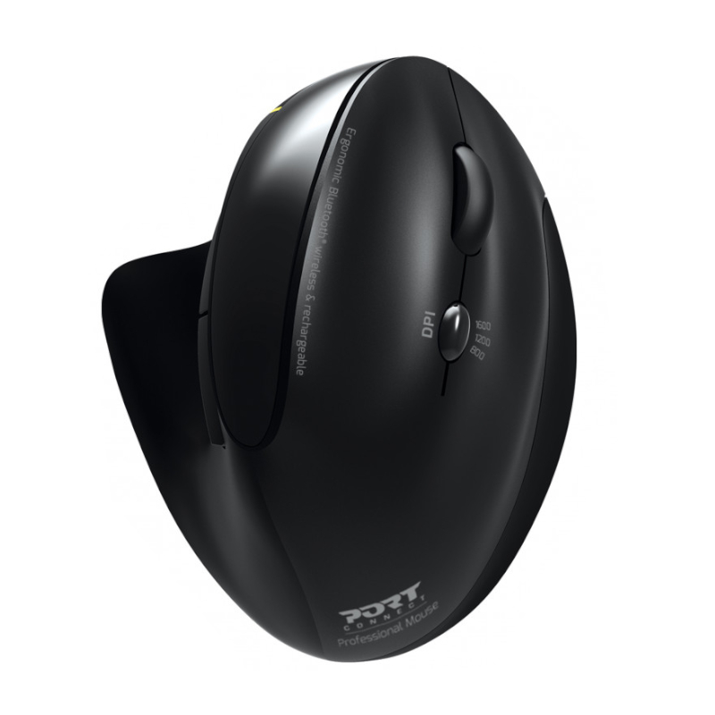 Port Connect Wireless Rechargeable Ergonoc Mouse Bluetooth - Black ...