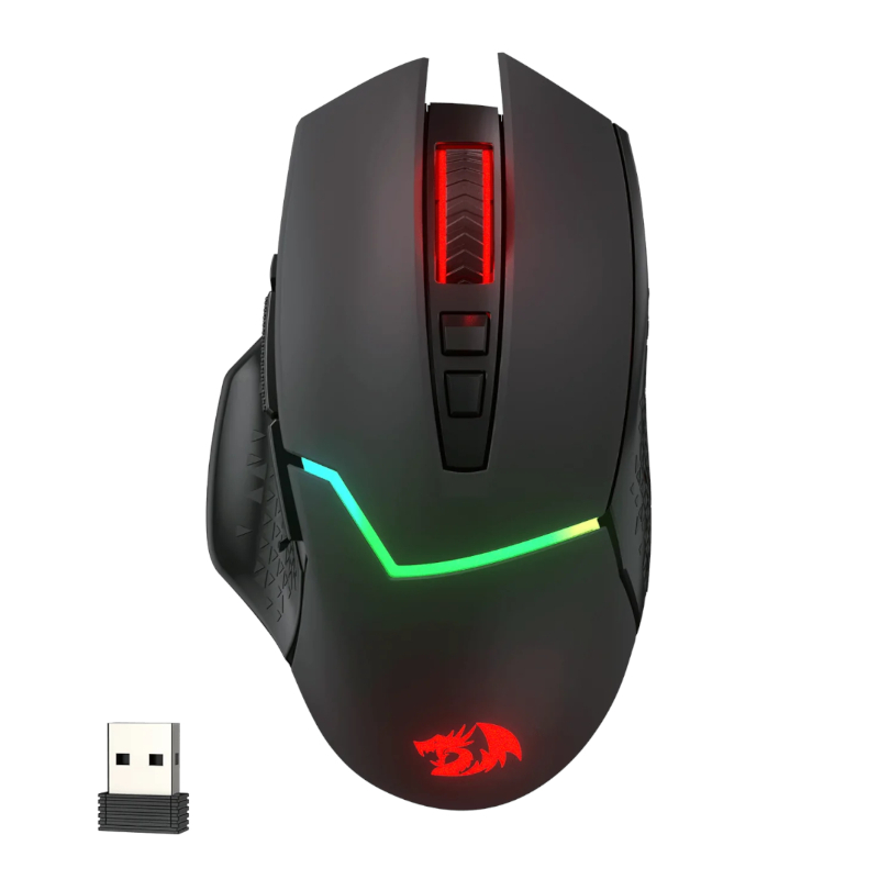 REDRAGON Mirage Pro 8000DPI RGB Wireless Gaming Mouse - Black - Syntech