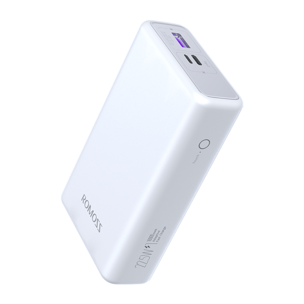 Romoss PAC10 10000mAh 20W Fast Charge Power Bank – White - Syntech