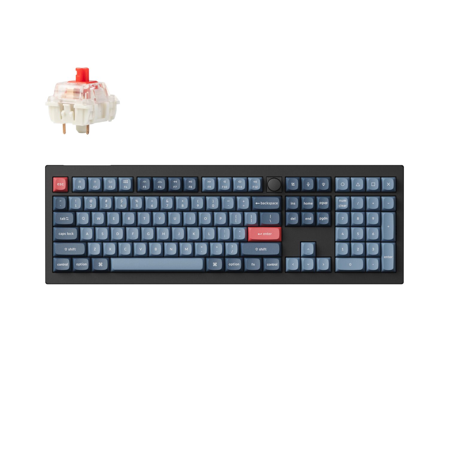 Keychron V6 Max QMK/VIA RED Wireless Custom Mechanical Keyboard | RED ...
