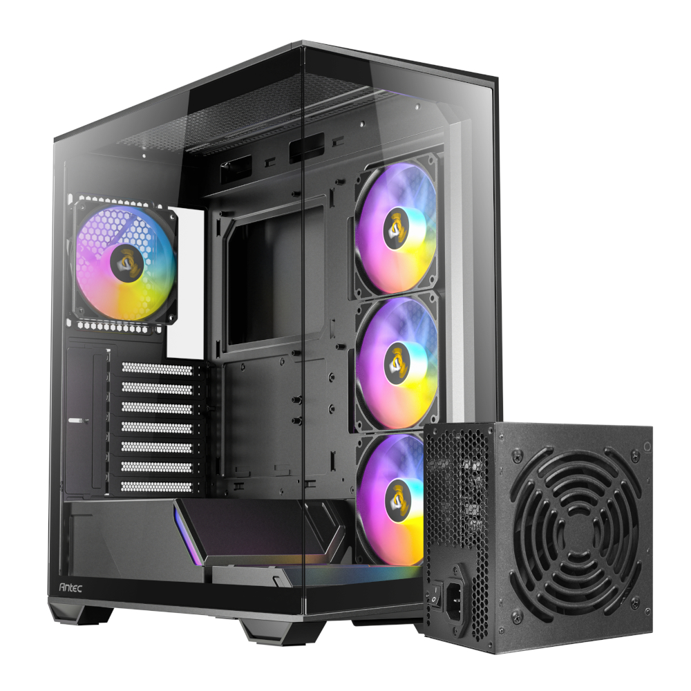 Antec C3 ARGB Gaming Chassis and Atom V750 Power Supply Veteran Combo ...