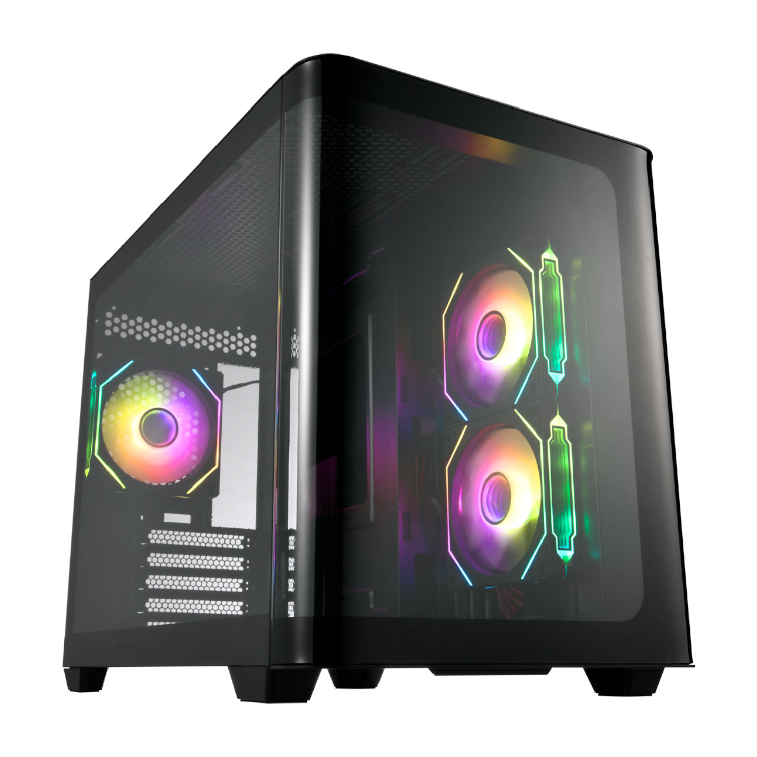 FSP S380 ARGB M-ATX Mid Tower Gaming Chassis - Black - Syntech