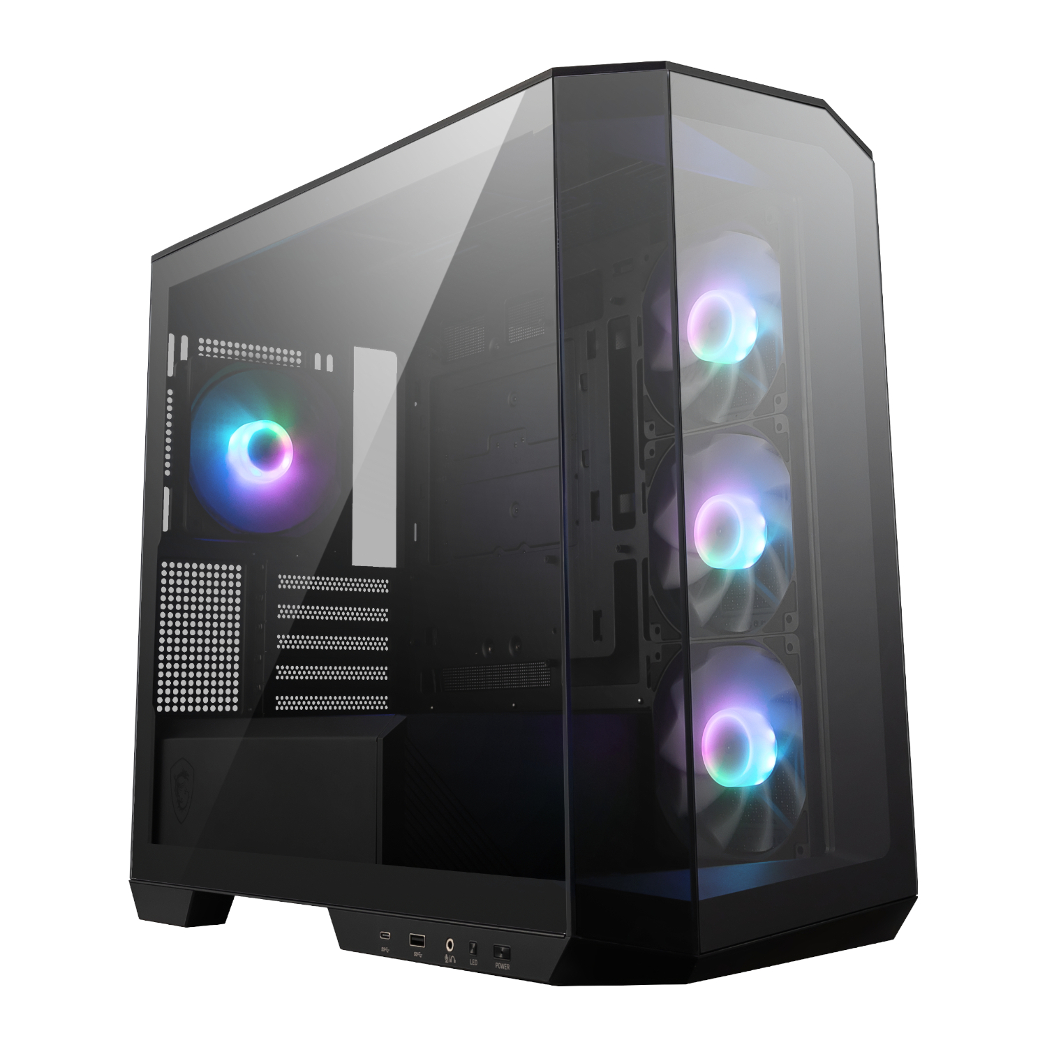 MSI MAG PANO M100R PZ M-ATX ARGB Gaming Chassis - Black - Syntech